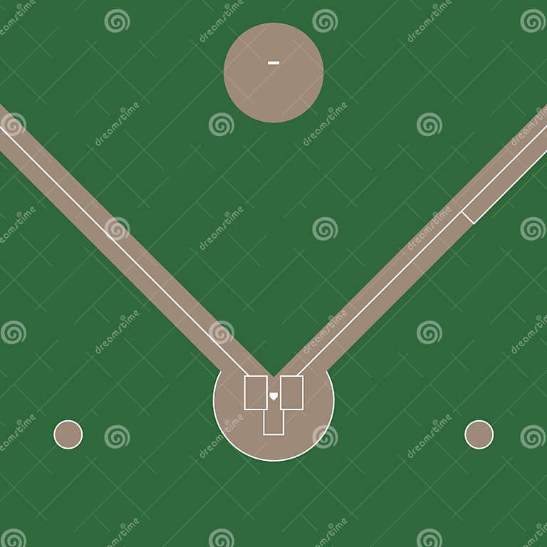 Baseball field Design. stock illustration. Illustration of batter ...