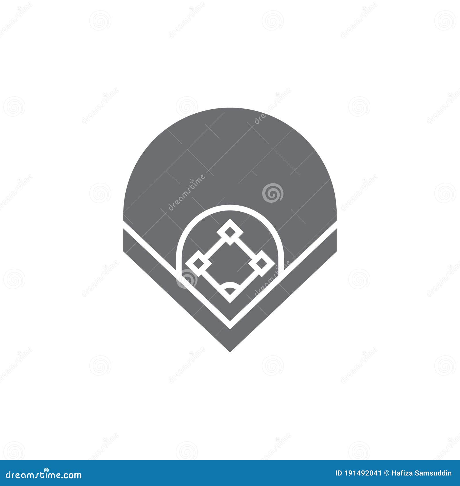 Baseball Field Dimensions. Vector Illustration Decorative Design Stock ...