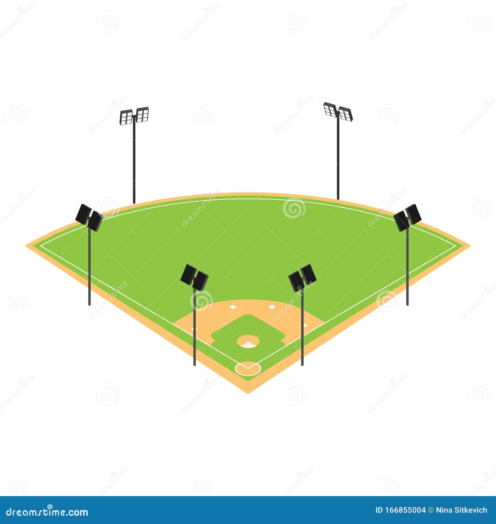Baseball Field Icon, Isometric Style Stock Vector - Illustration of ...