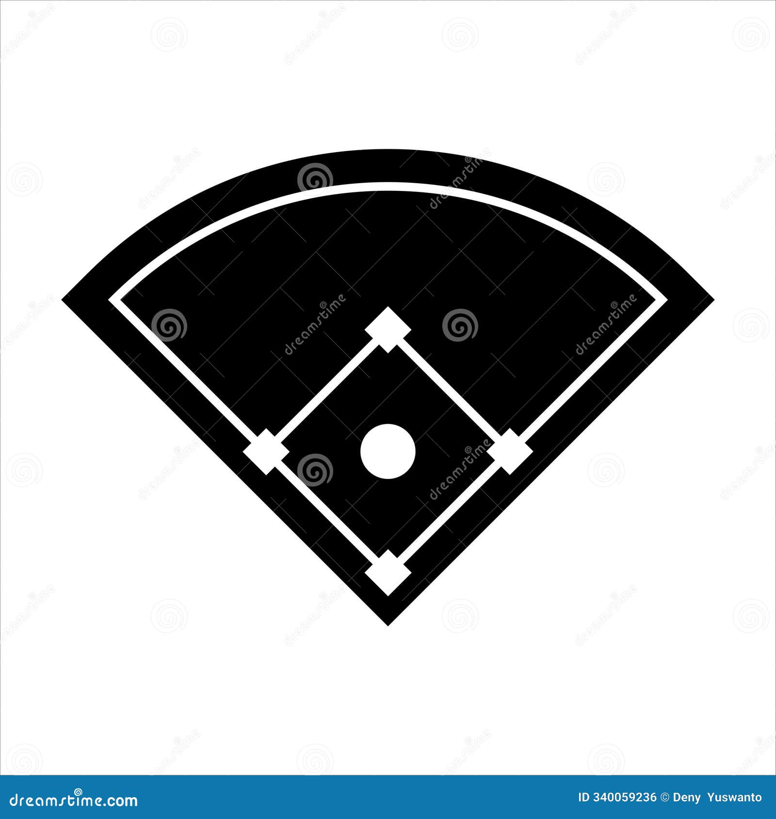 Baseball Field Icon Vector Design Template Stock Illustration ...