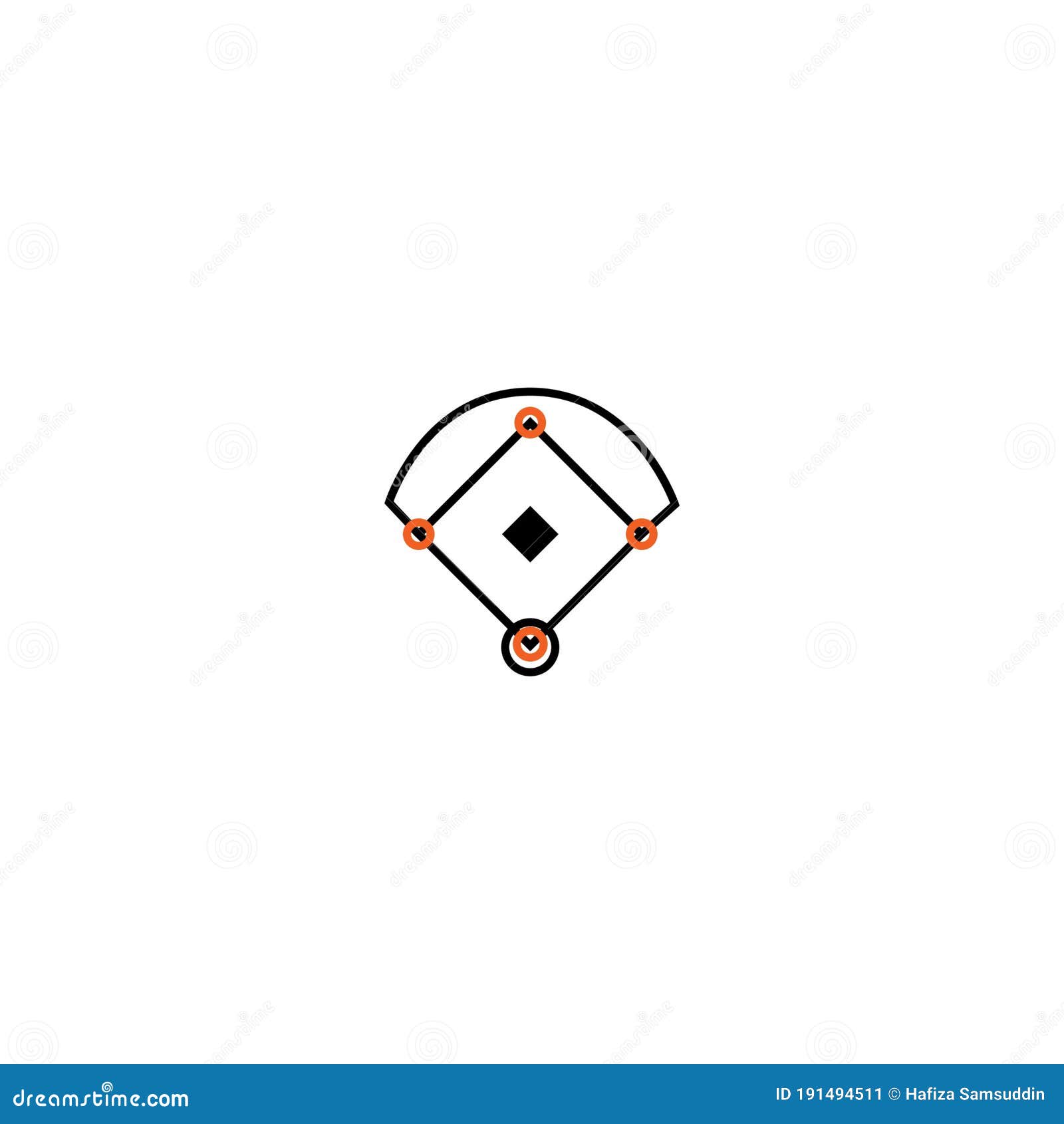 Baseball Field Icon. Vector Illustration Decorative Design Stock Vector ...
