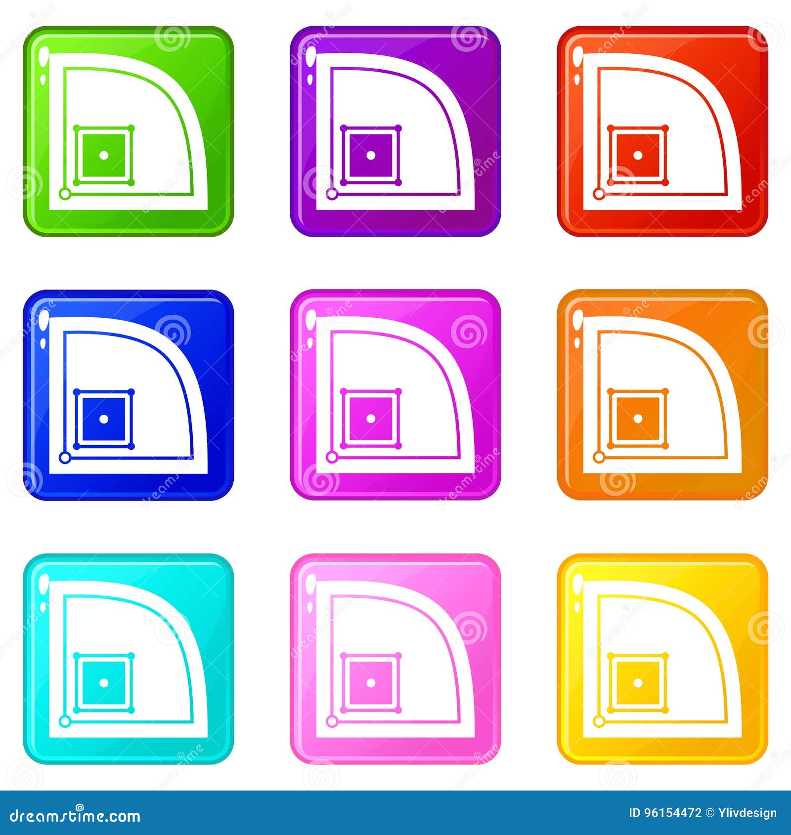 Baseball field icons 9 set stock vector. Illustration of base - 96154472