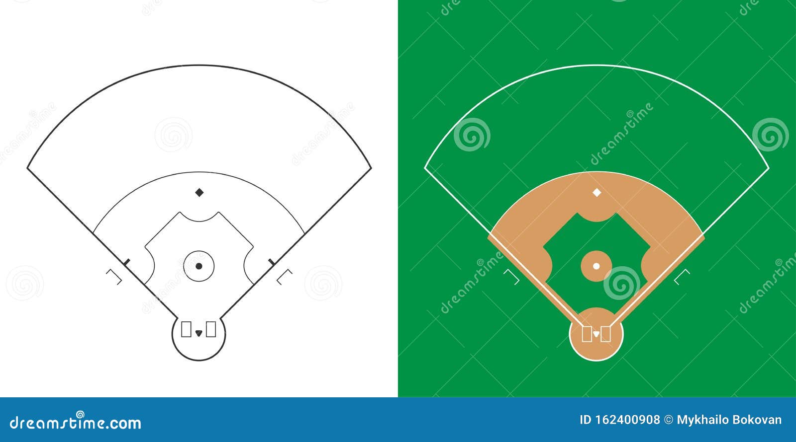 Baseball Field Illustration Stock Vector - Illustration of graphic ...