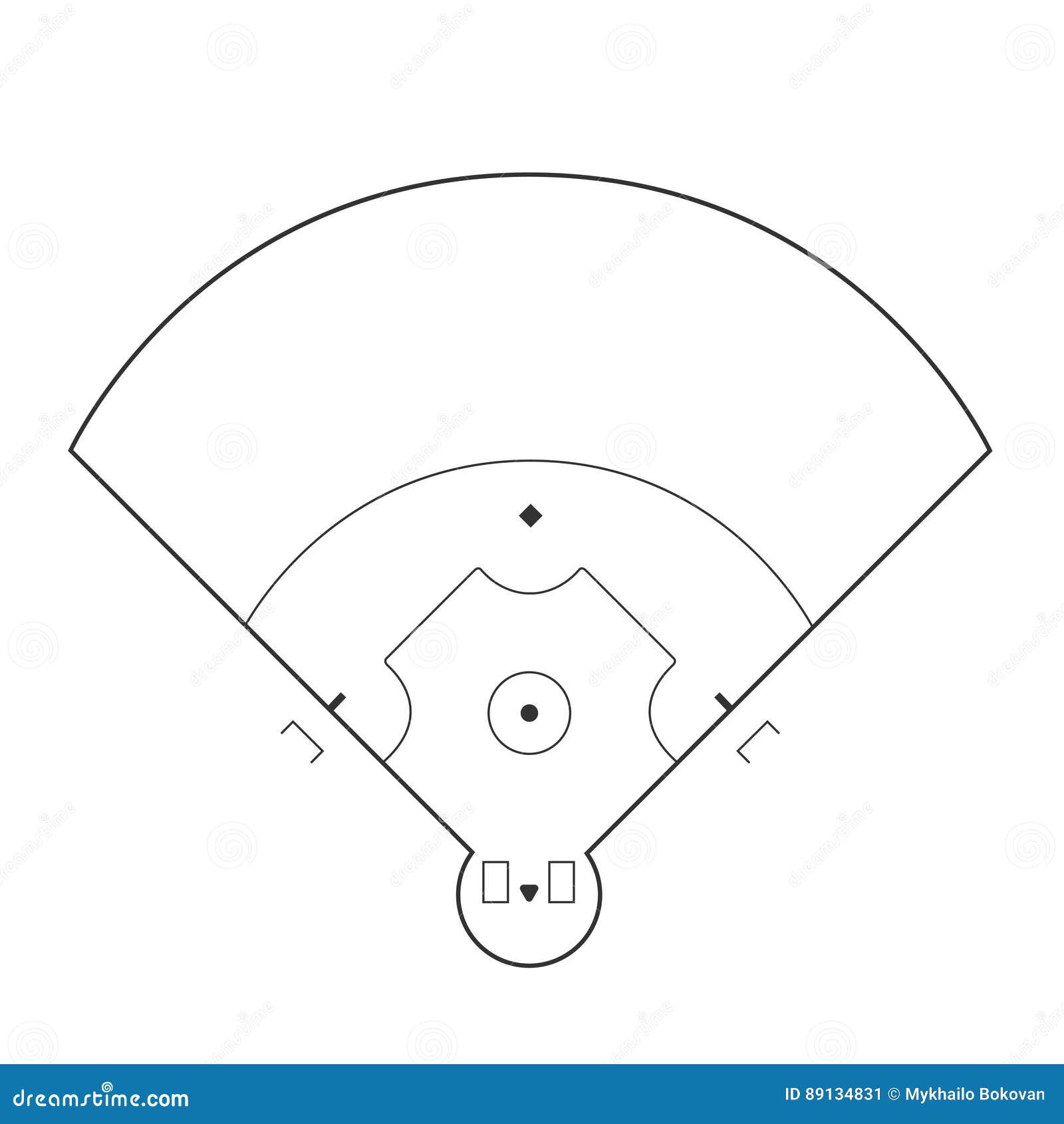 Baseball Field Illustration Stock Vector - Illustration of graphic ...
