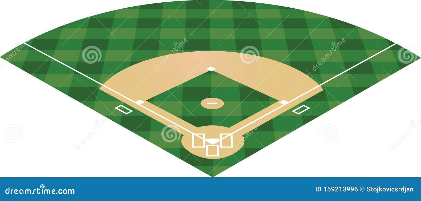 Baseball Field, Perspective View Stock Vector - Illustration of modern ...