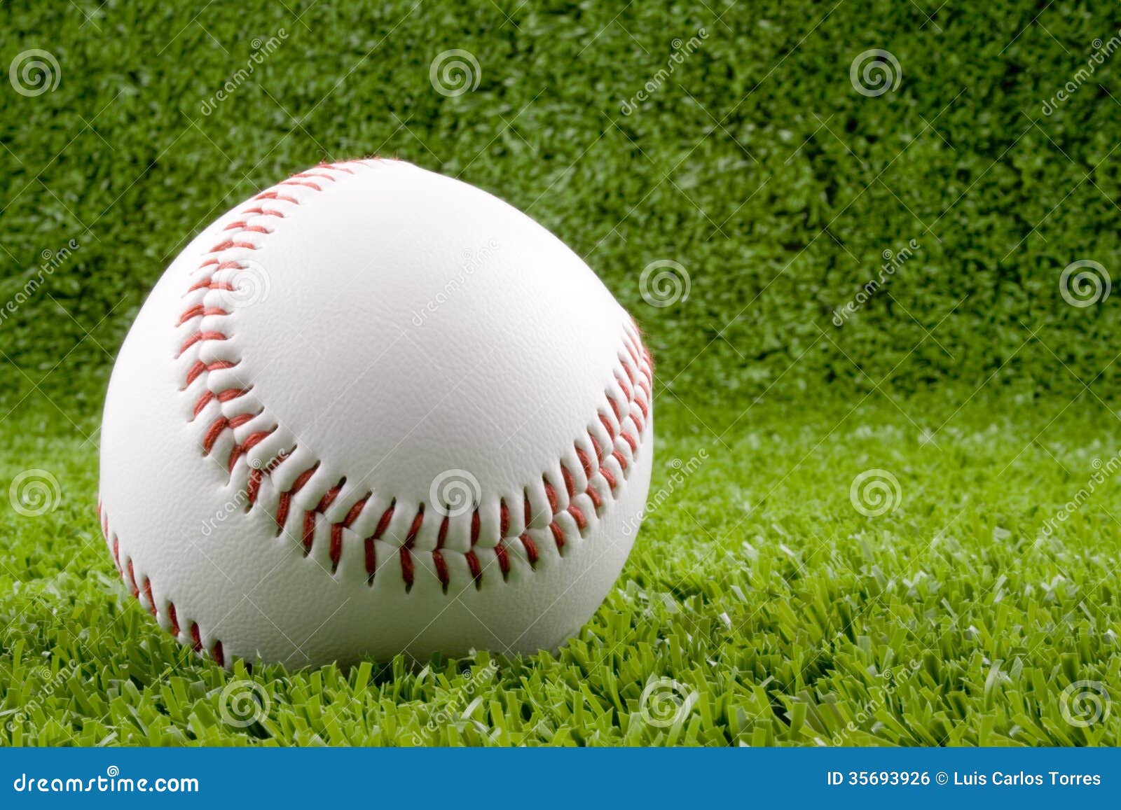 Baseball on field stock photo. Image of grass, white - 35693926