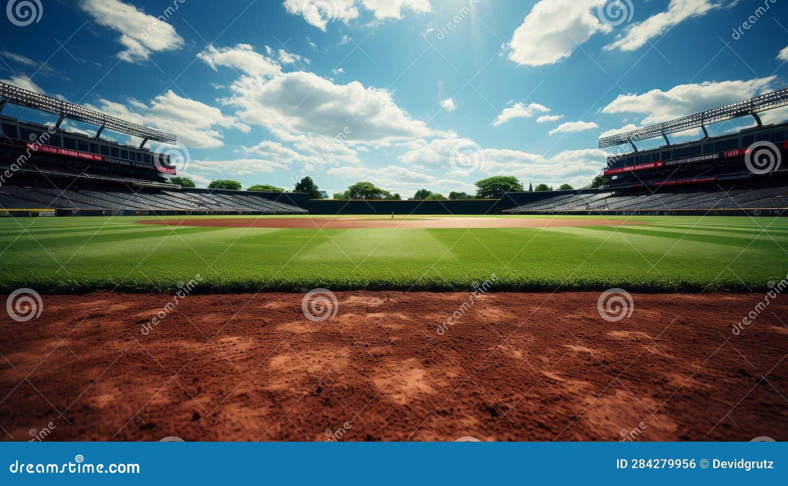 Baseball Field Stadium Sport Concept. Generative AI. Stock Photo ...
