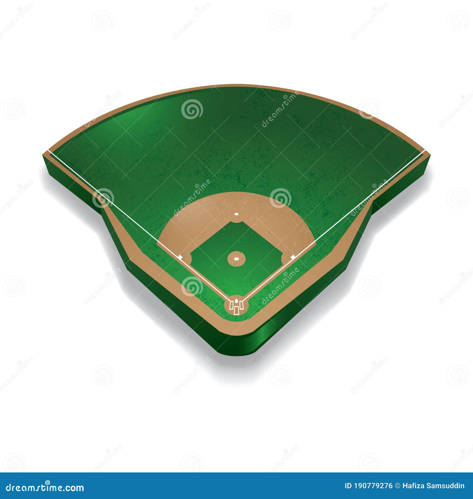 Baseball Field. Vector Illustration Decorative Design Stock Vector ...