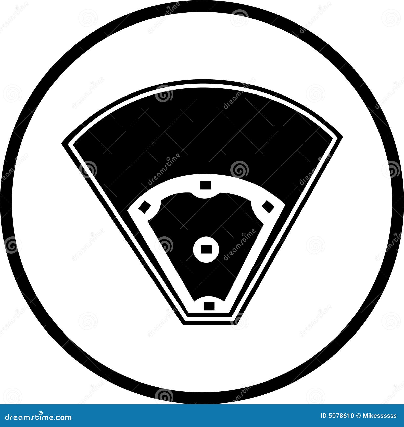 Baseball Field Vector Symbol Stock Vector - Illustration of vector ...
