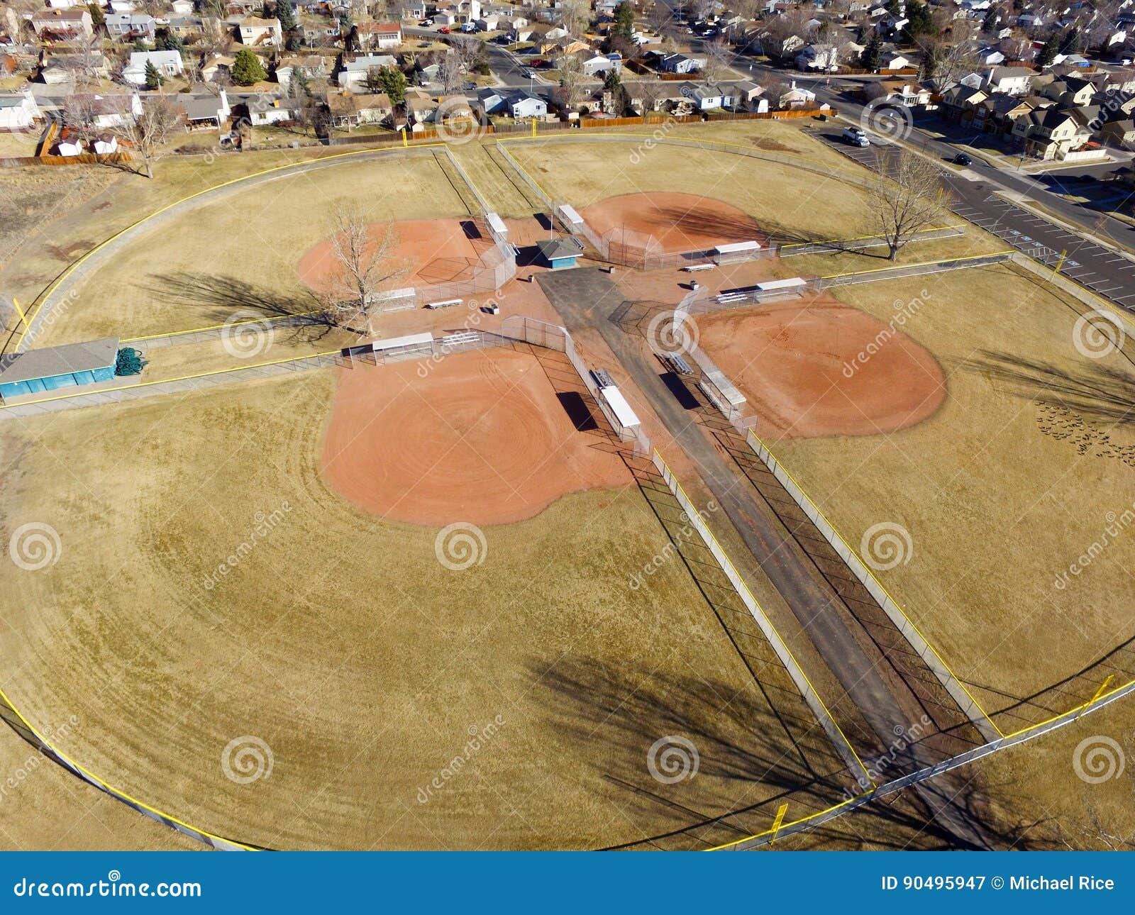 Baseball fields stock image. Image of panoramic, panorama - 90495947