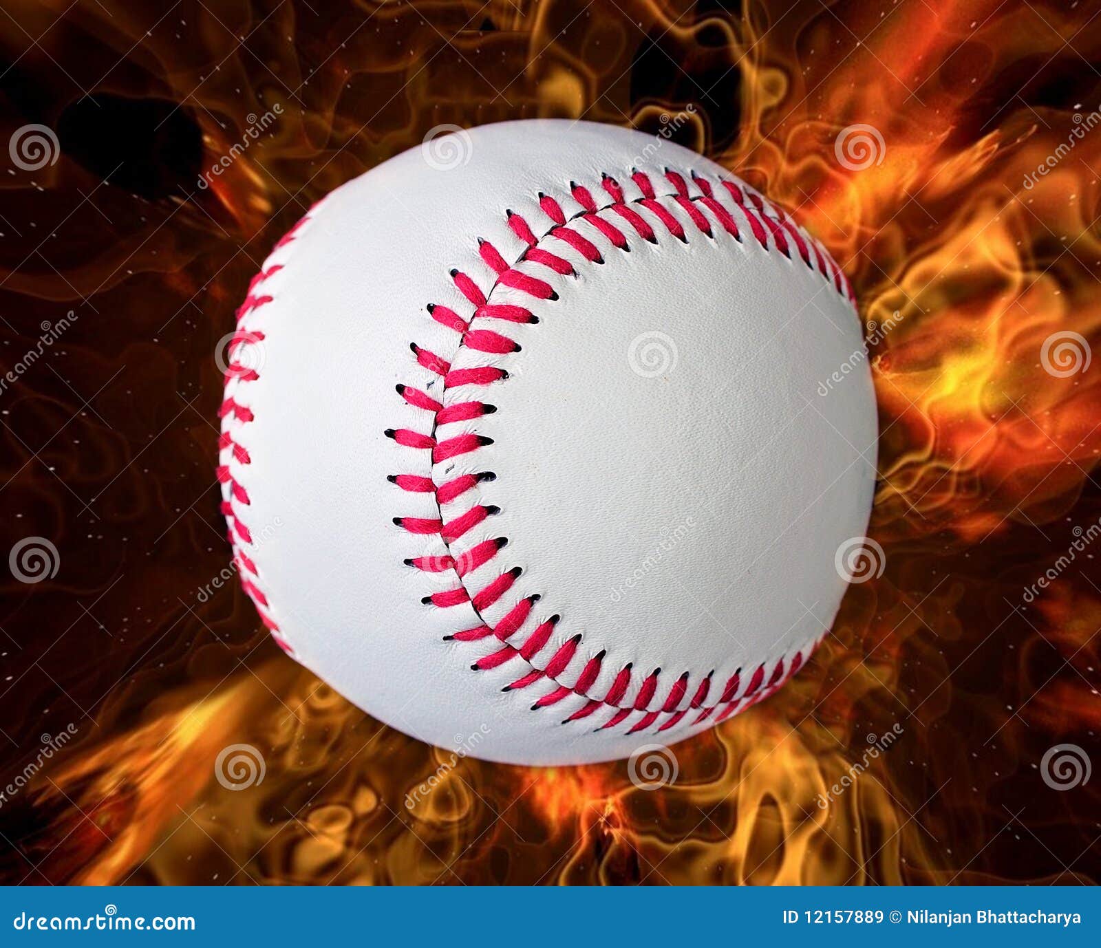 Baseball and fire stock image. Image of isolated, digital - 12157889