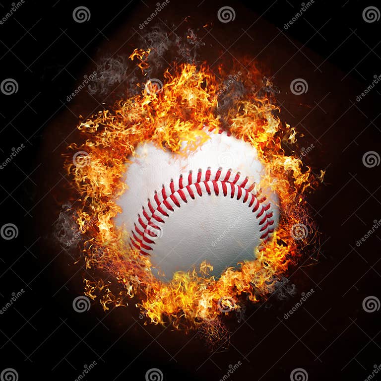 Baseball on Fire stock image. Image of blaze, backdrop - 22792553