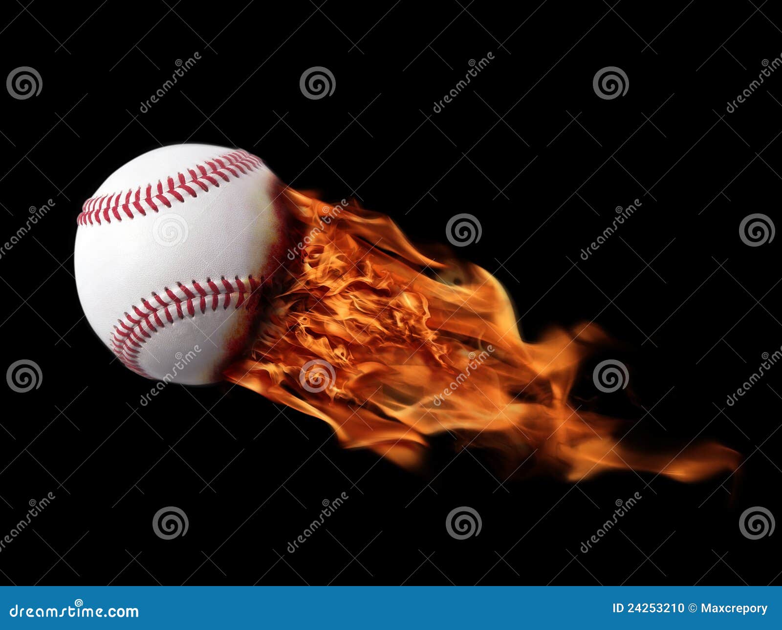 Baseball on Fire stock photo. Image of fire, circle, competition - 24253210
