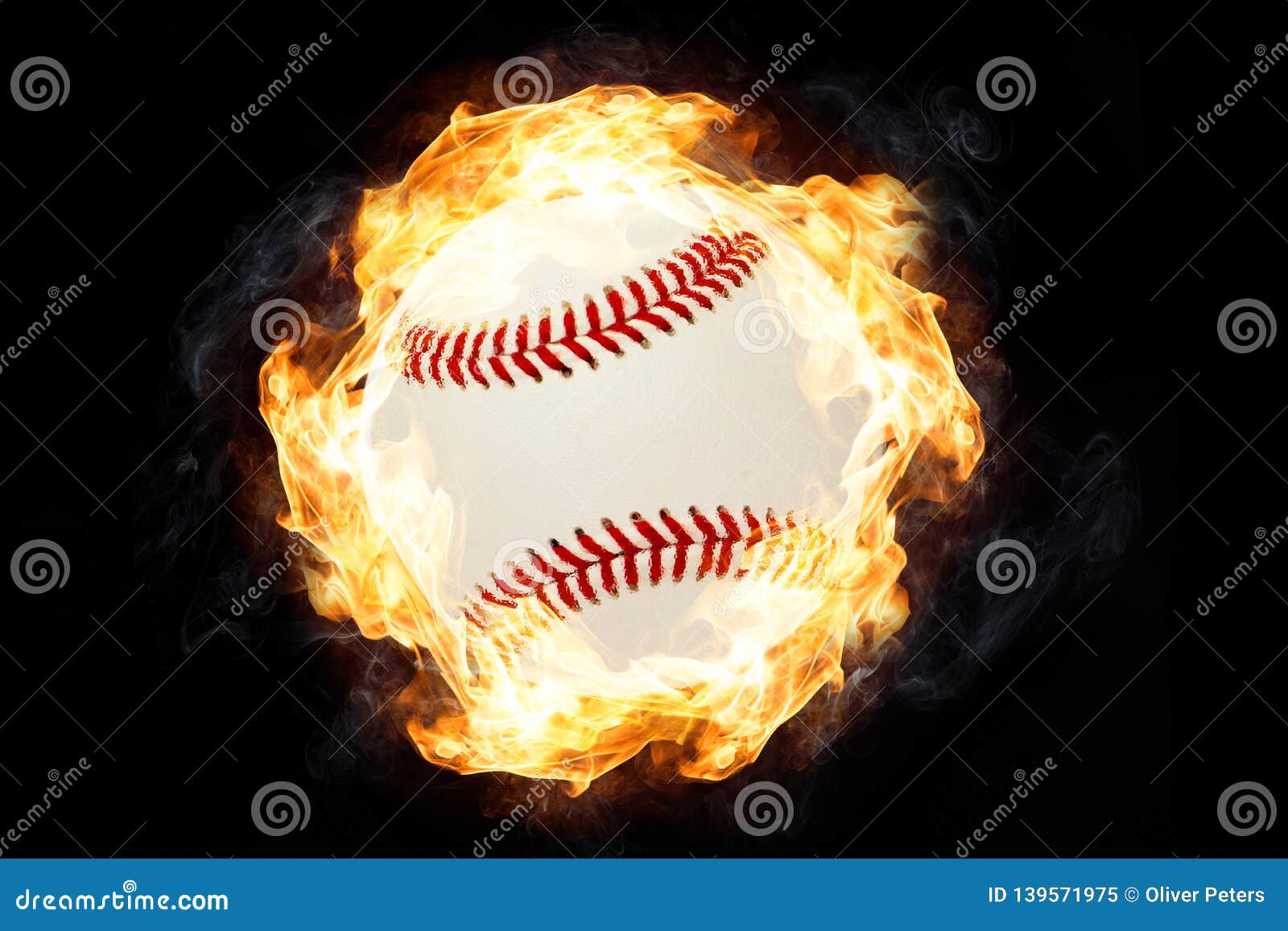 Baseball on fire stock image. Image of sport, game, equipment - 139571975