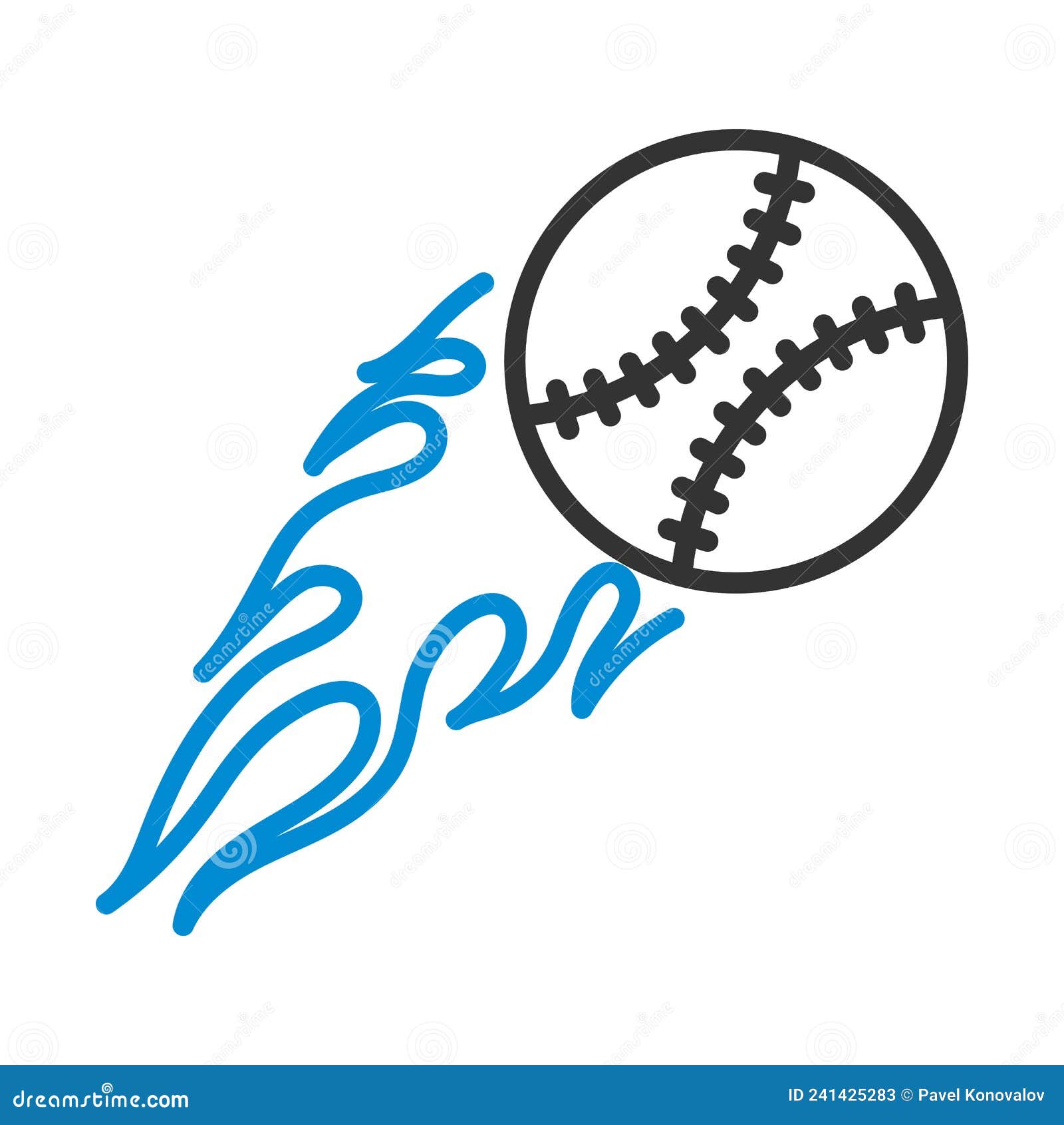 Baseball Fire Ball Icon stock vector. Illustration of cartoon - 241425283