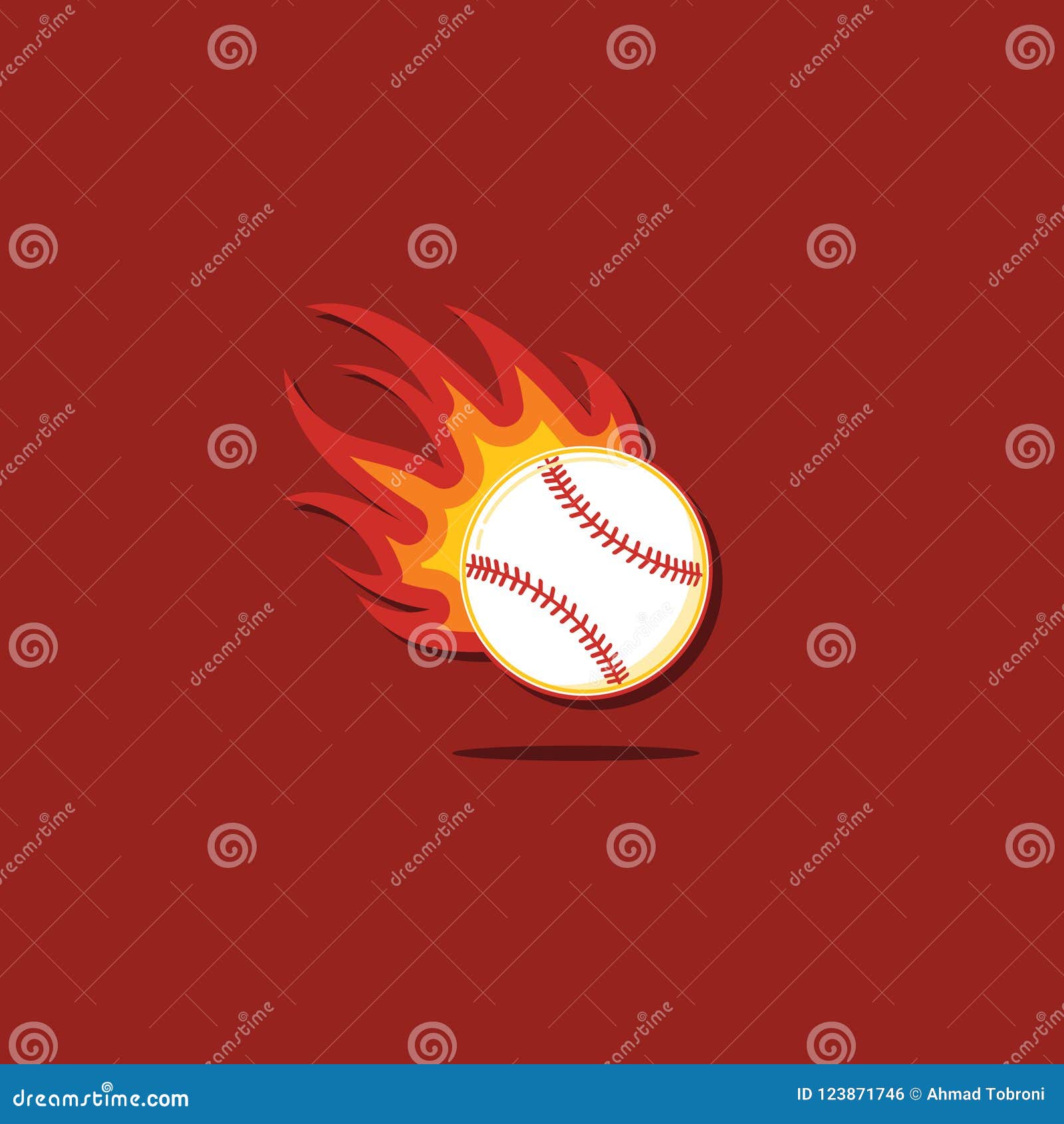 Baseball Fire Vector Template Design Stock Vector - Illustration of ...