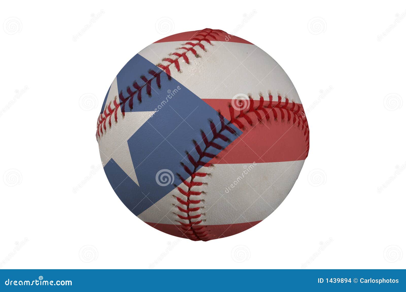 Baseball with the Flag of Puerto Rico Stock Illustration - Illustration ...