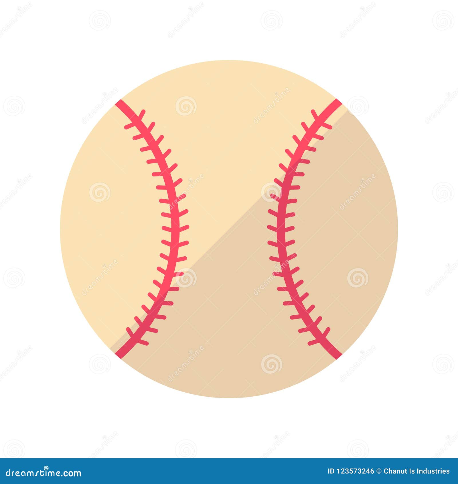 Baseball Flat Icon stock vector. Illustration of activity - 123573246
