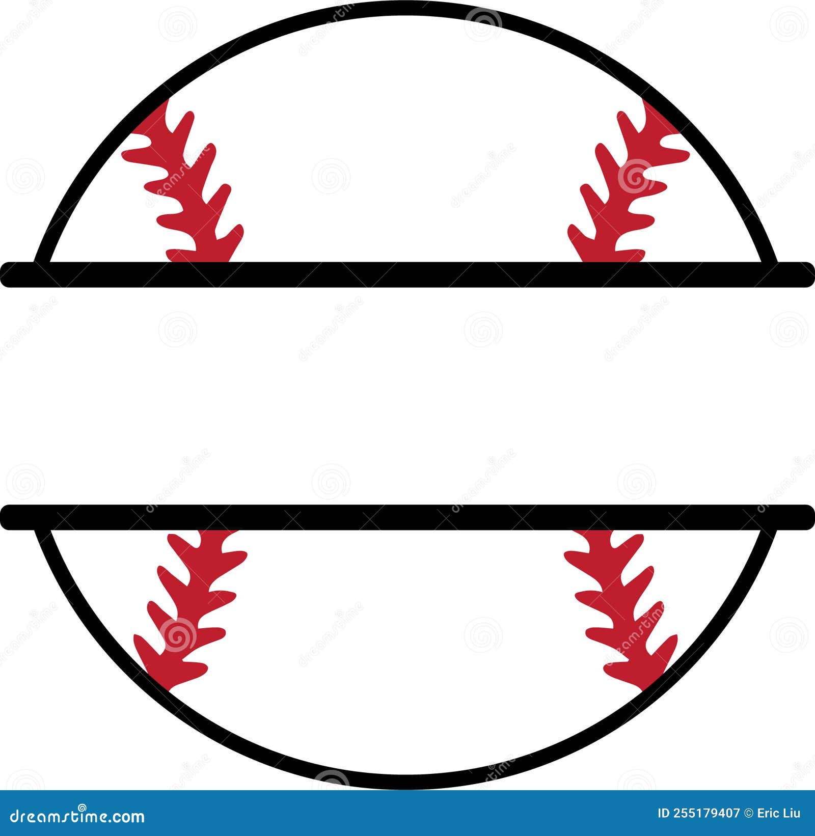 Baseball Frame Sports Base Ball Team Frame Monogram Custom Stock Vector ...