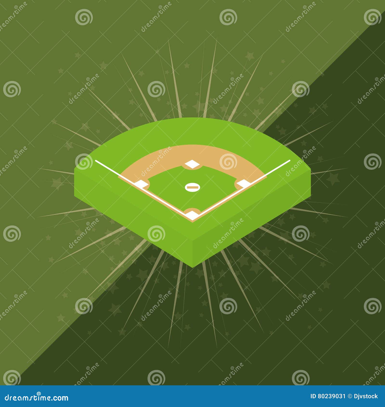 Baseball game field stock vector. Illustration of green - 80239031