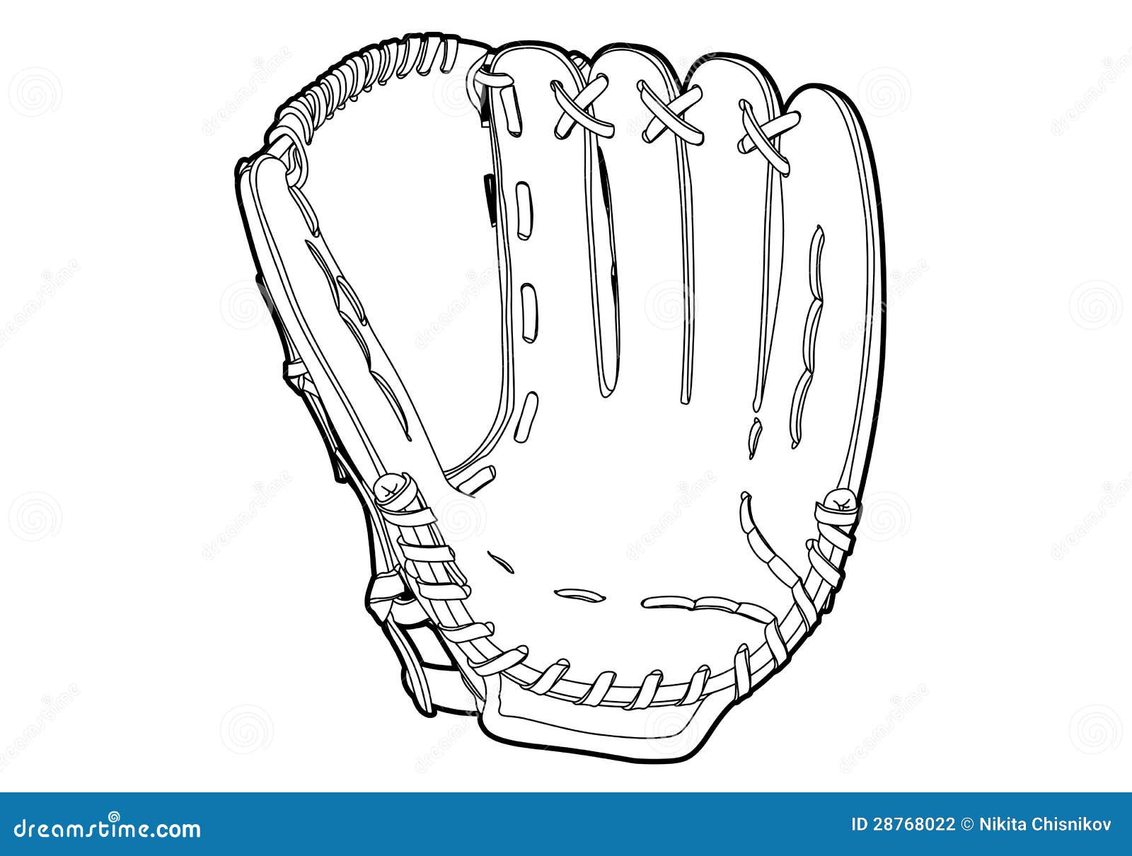 Baseball Glove Outline