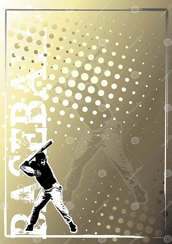 Baseball Golden Poster Background 3 Stock Vector - Illustration of ...