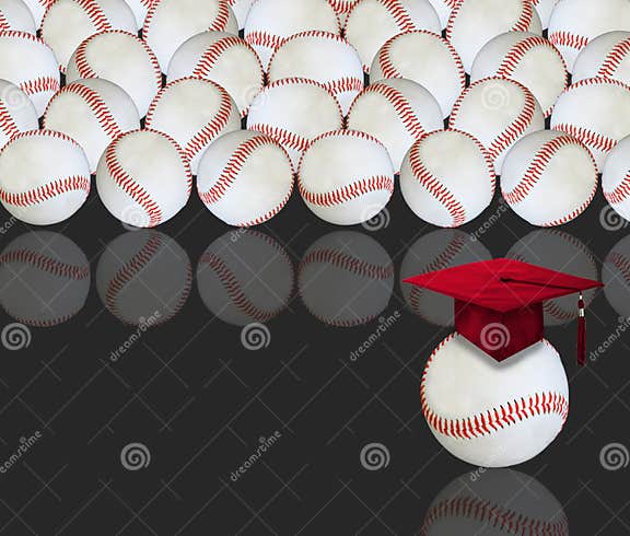 Baseball and graduation stock illustration. Illustration of competition ...