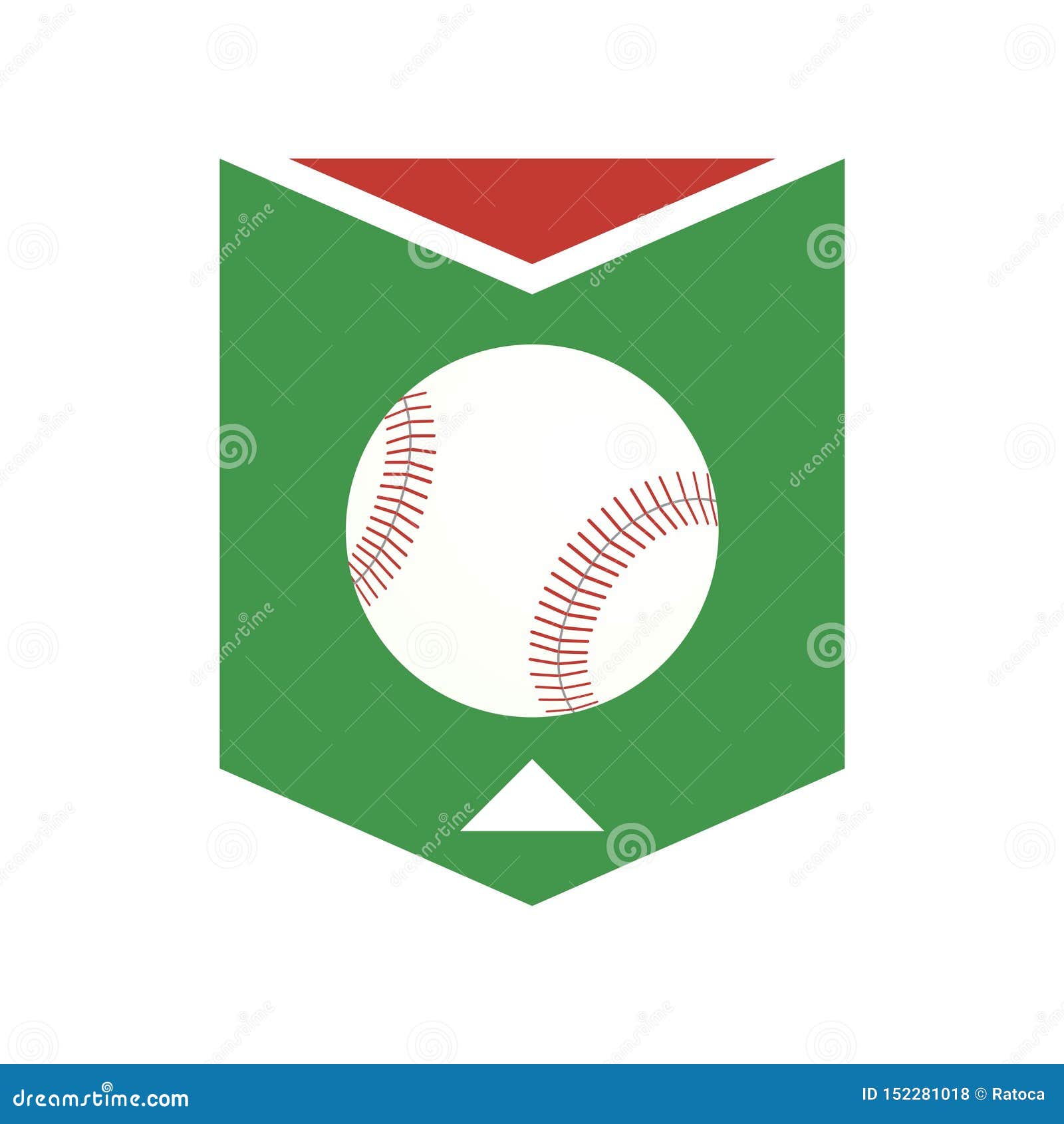 Baseball Green Field With White Line Markup Vector | CartoonDealer.com ...
