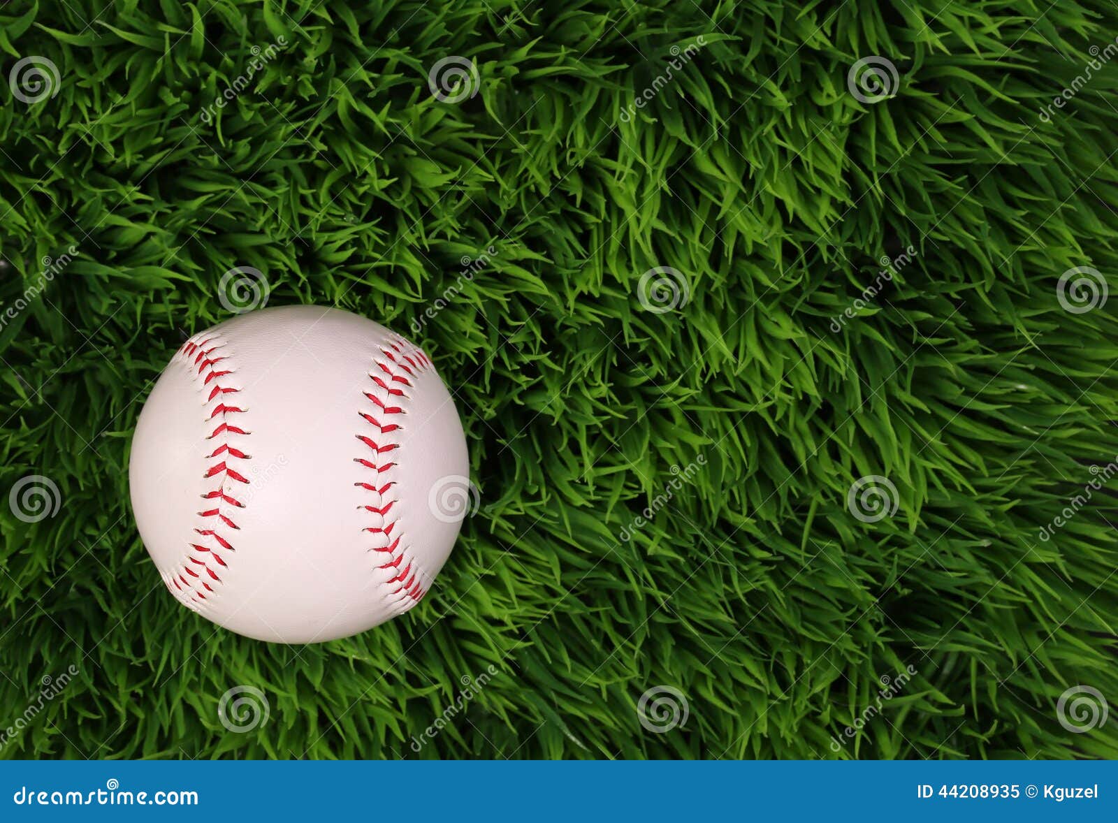 Baseball on Green Grass stock image. Image of macro, space - 44208935