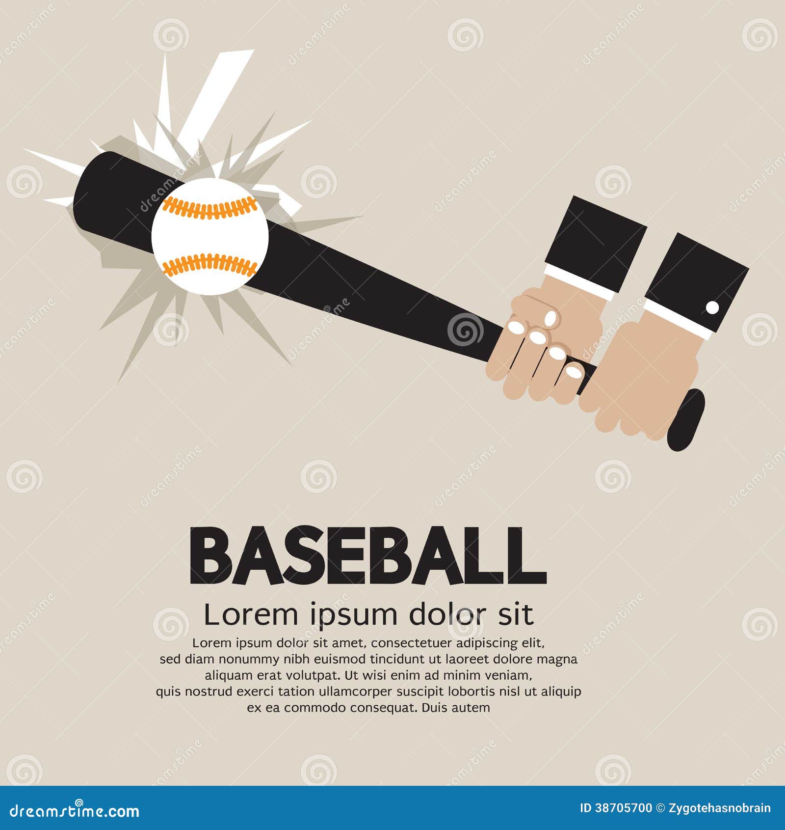 Baseball stock vector. Illustration of recreation, holding - 38705700