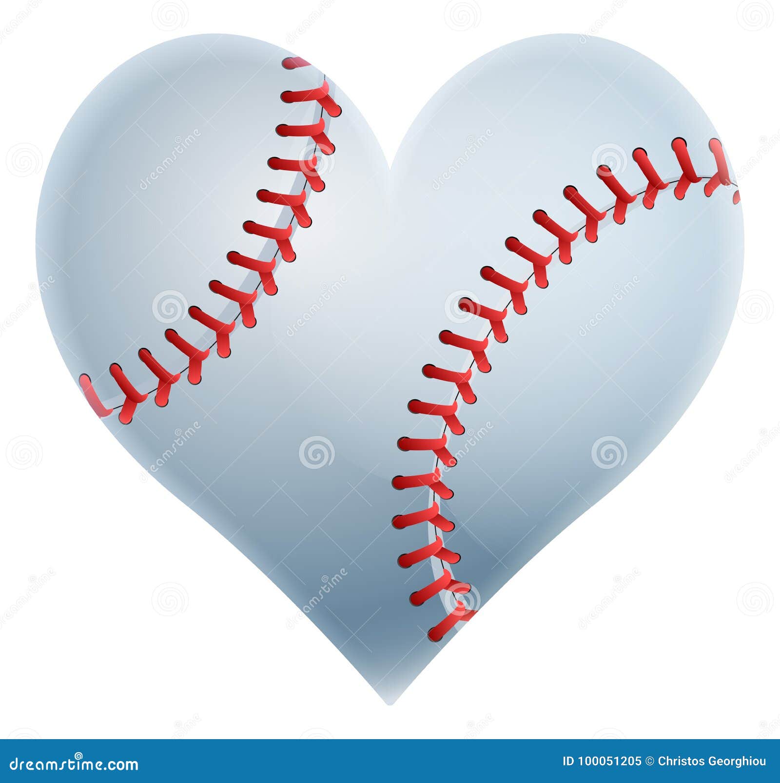 Baseball Heart stock vector. Illustration of hart, shaped - 100051205