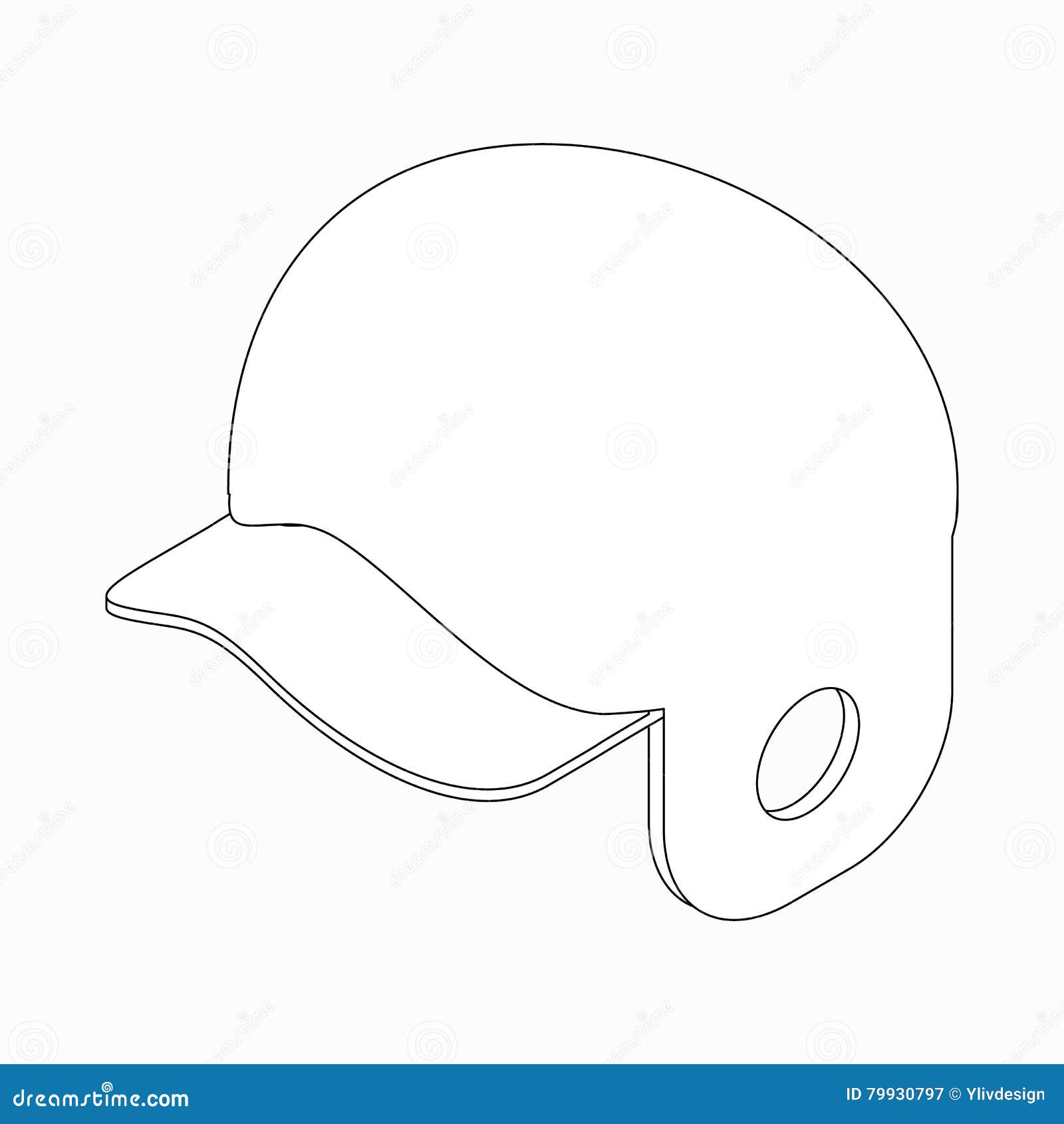 Baseball Helmet Icon, Isometric 3d Style Stock Vector - Illustration of ...
