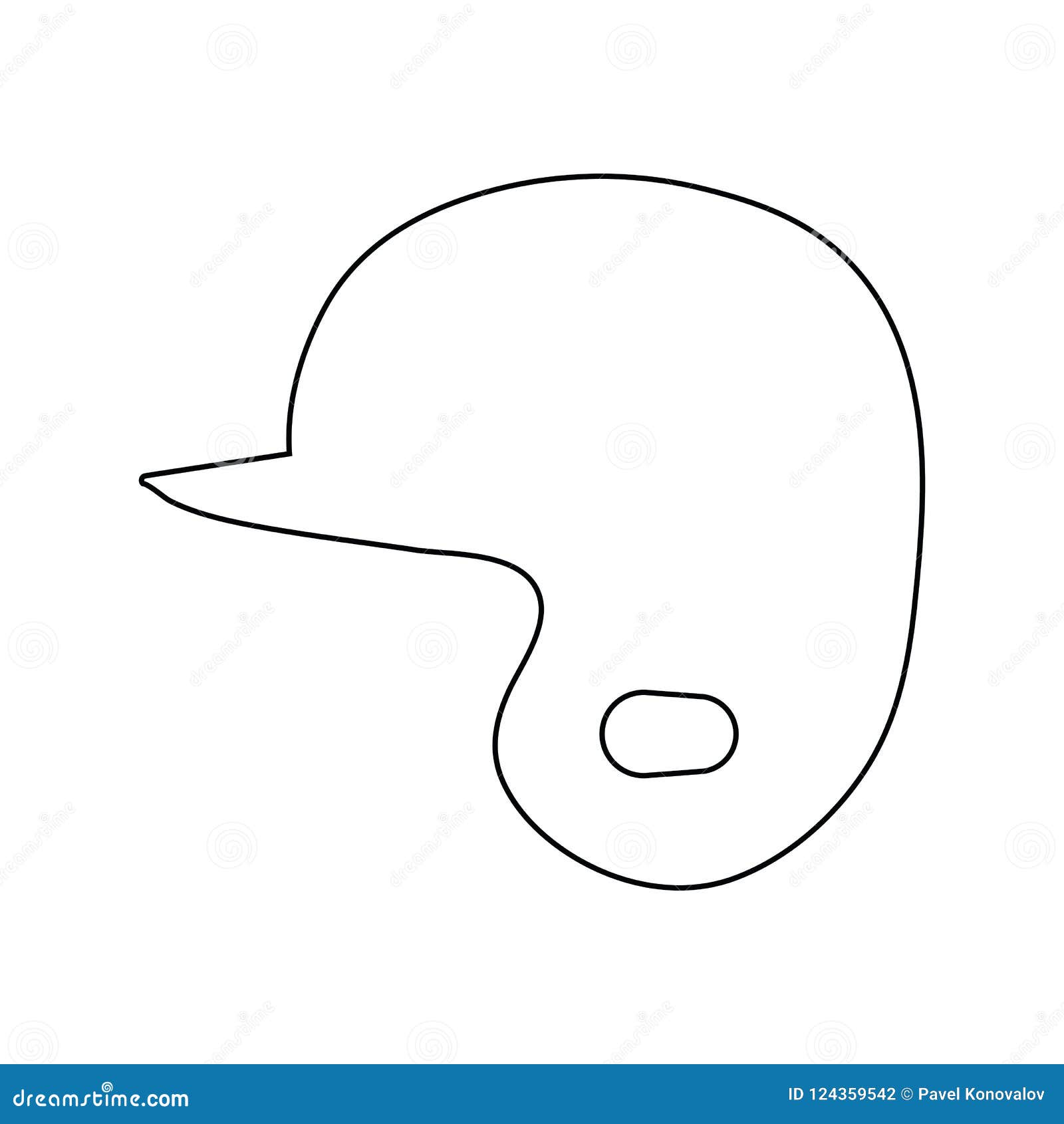 Baseball helmet icon stock vector. Illustration of protect - 124359542