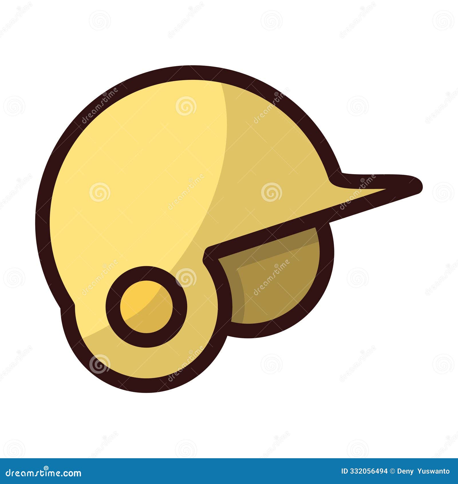 Baseball Helmet Icon Vector Stock Illustration - Illustration of ...