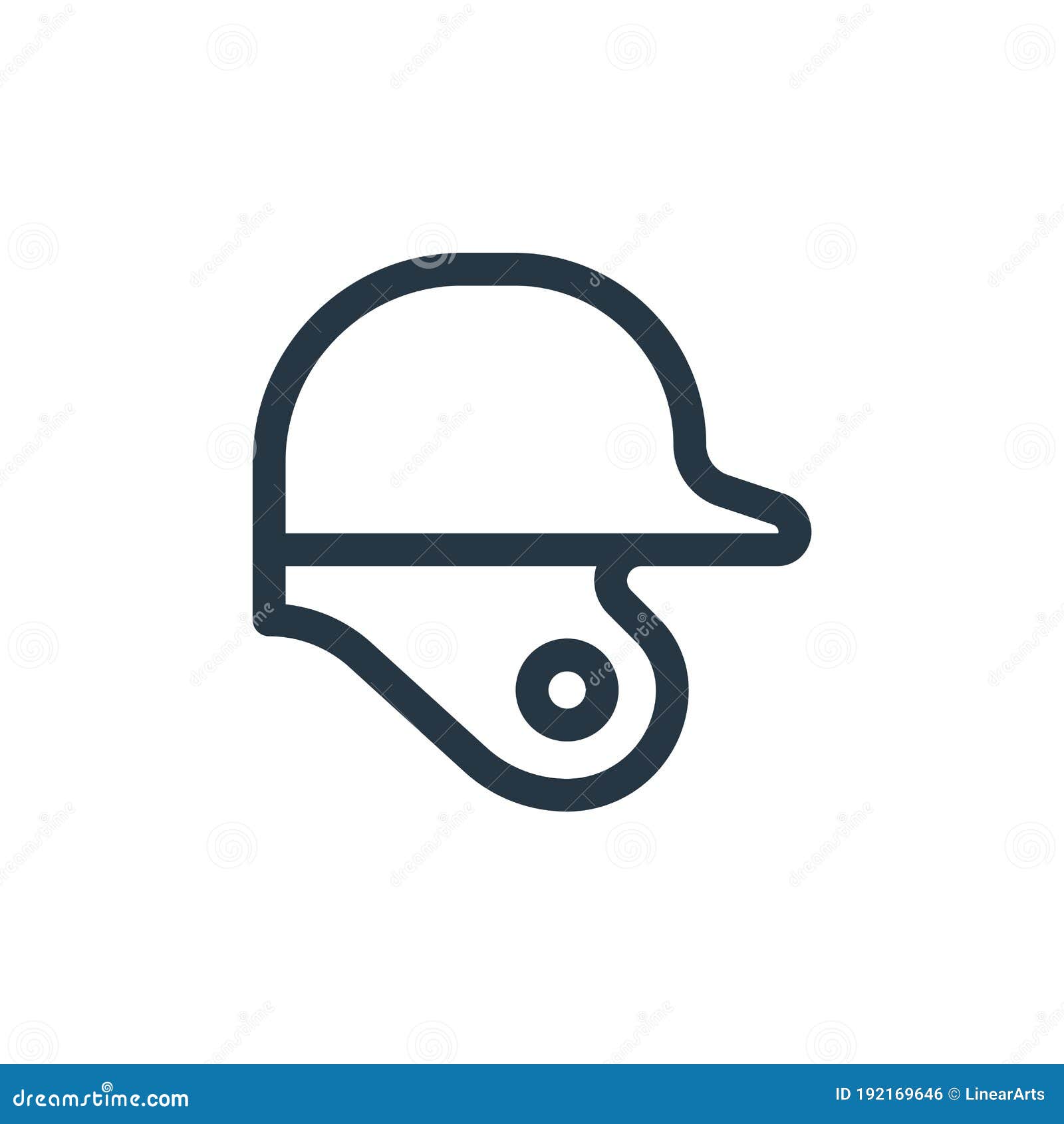 Baseball Helmet Icon Vector from Baseball Concept. Thin Line ...