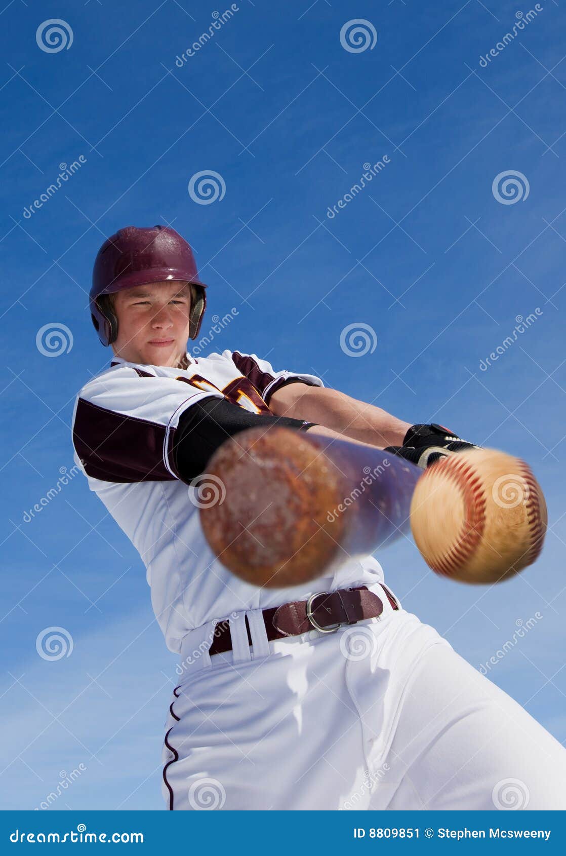 Baseball Hit Stock Image - Image: 8809851