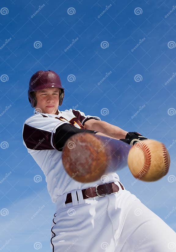 Baseball hit stock image. Image of athlete, catch, strike - 8809851