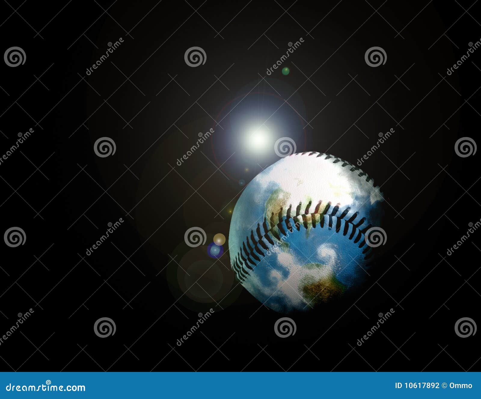 This Baseball Hit Even Flies Outer Space!!! Stock Illustration ...