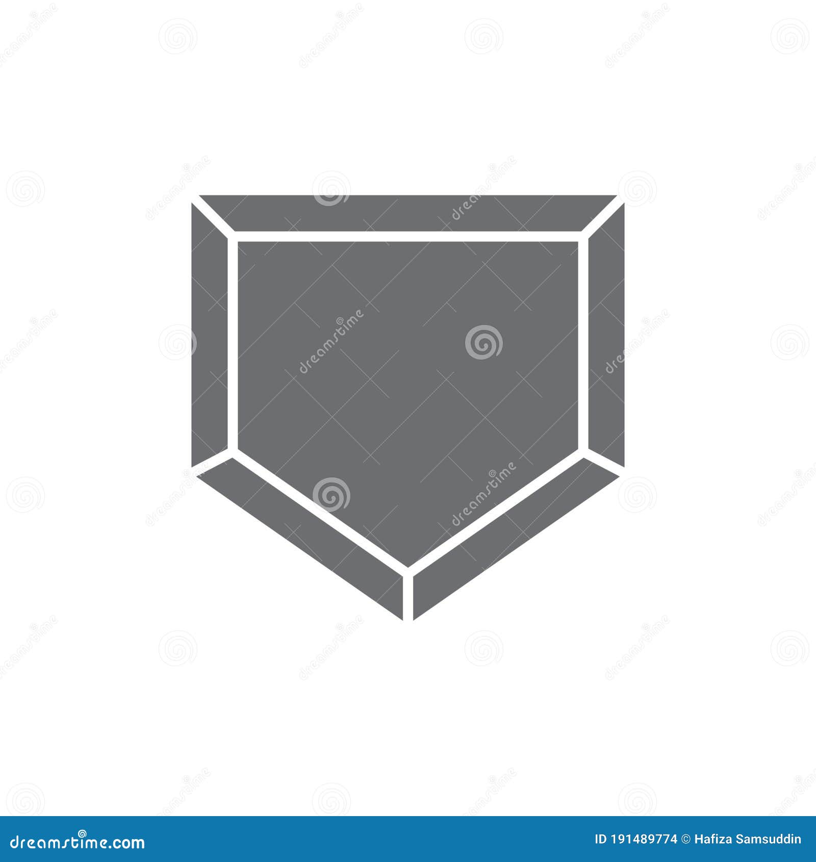 Baseball Home Plate. Vector Illustration Decorative Design Stock Vector ...