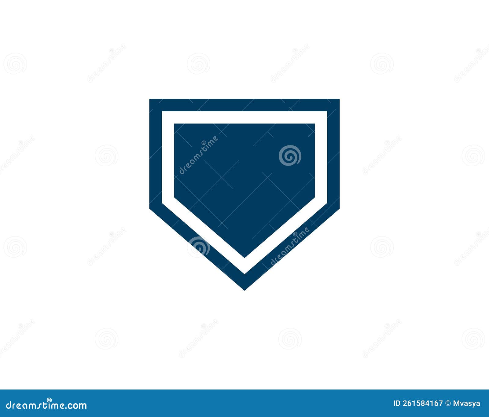 Baseball Home Plate Vector Icon. Vector Template Design. Silhouette ...