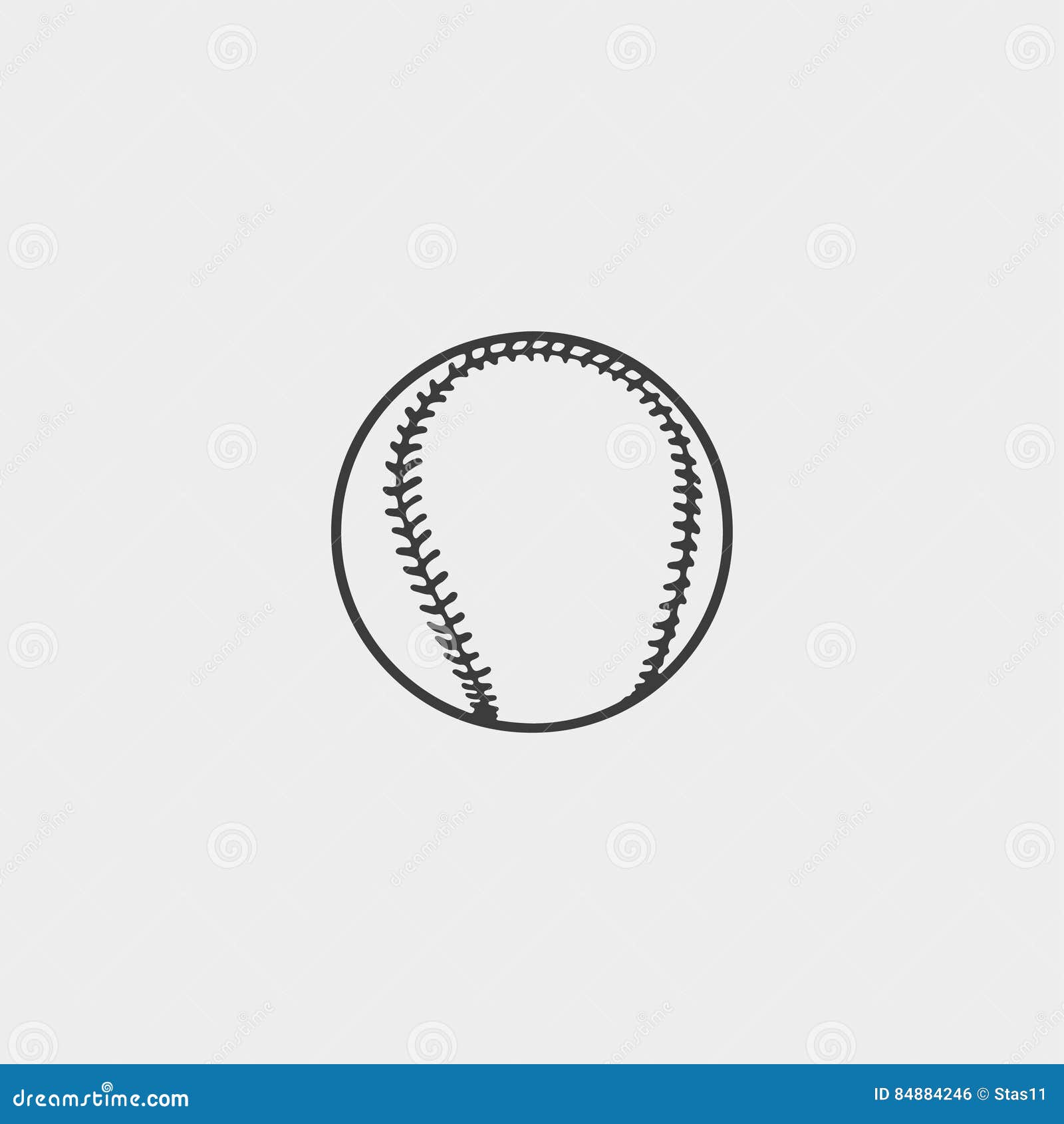 Baseball Icon Fish Icon in a Flat Design in Black Color. Vector ...