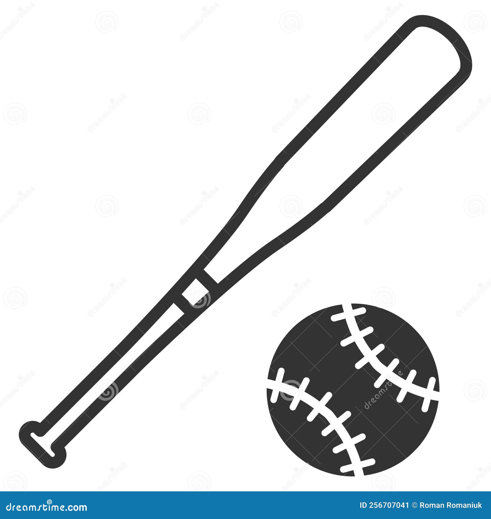 Baseball Icon. Flat Style Vector Illustration Isolated on White ...