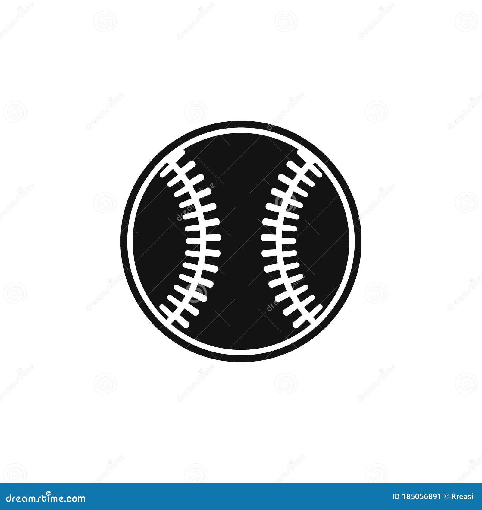 Baseball Icon Flat Vector Design Stock Vector - Illustration of icon ...