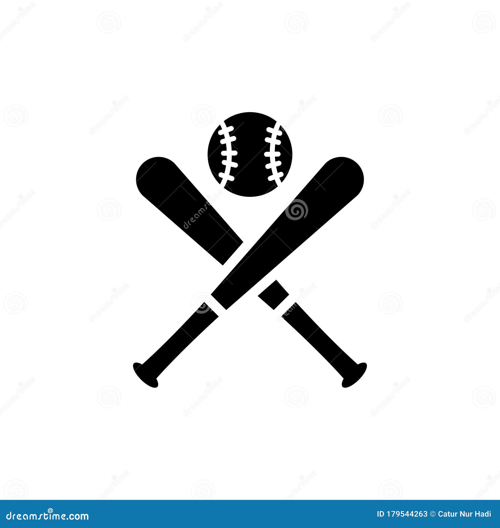 Baseball Icon Flat Vector Template Design Trendy Stock Vector ...