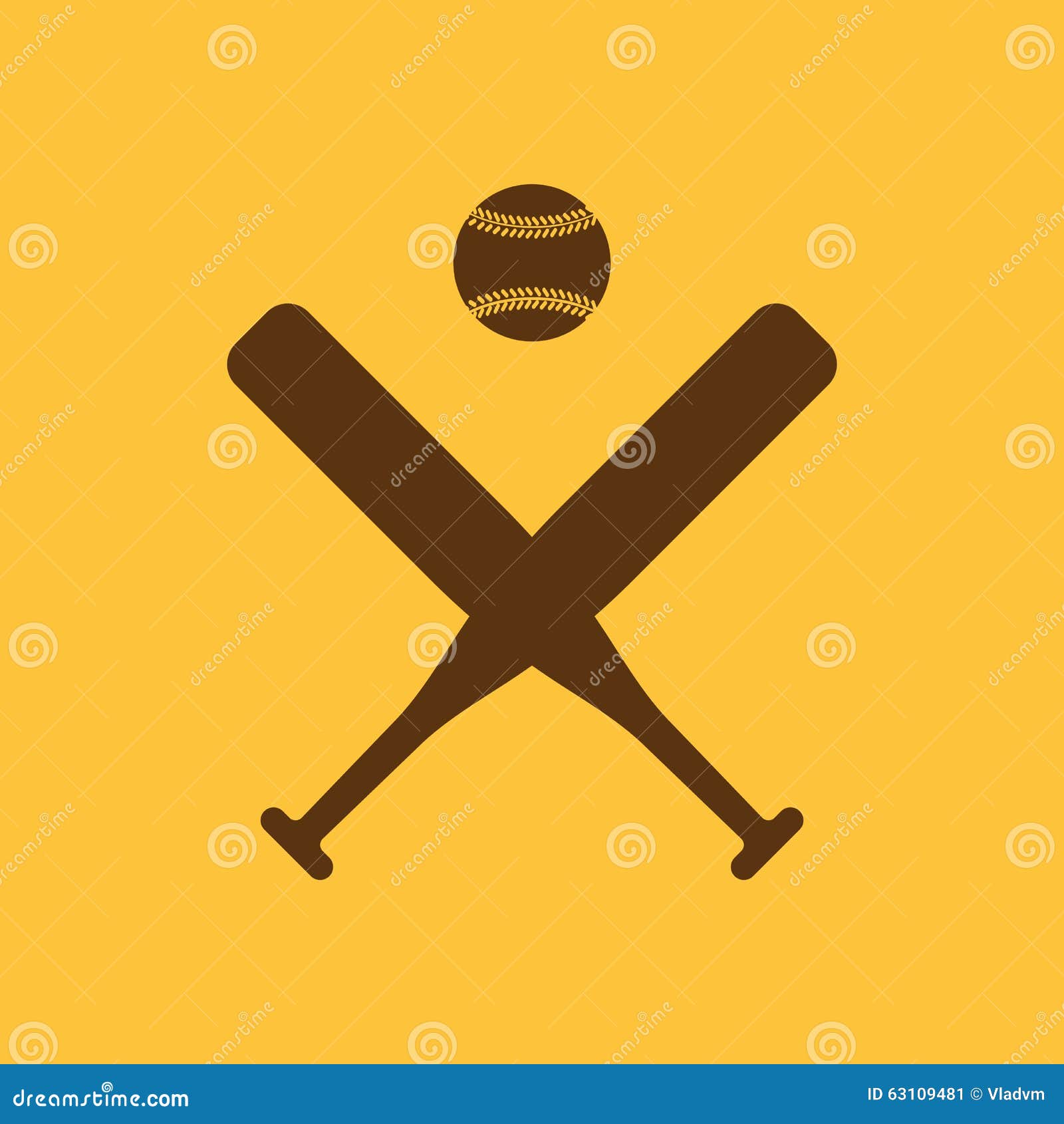 The Baseball Icon. Sport Symbol Stock Illustration - Illustration of ...