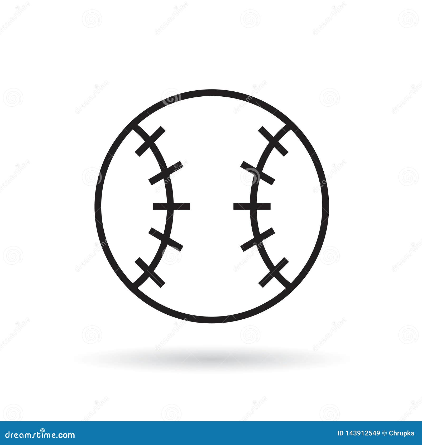 Baseball Icon- Vector Illustration Stock Vector - Illustration of ...