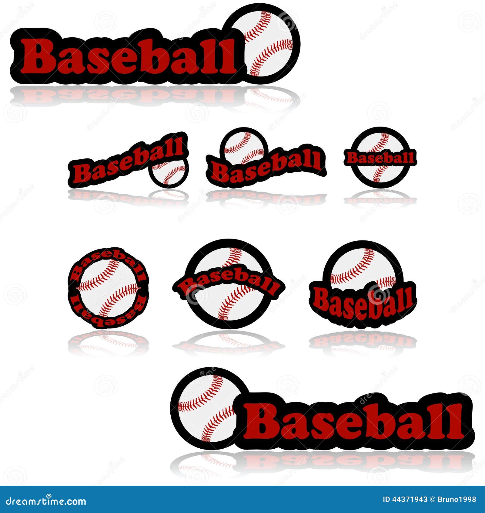 Baseball icons stock vector. Illustration of word, baseball - 44371943