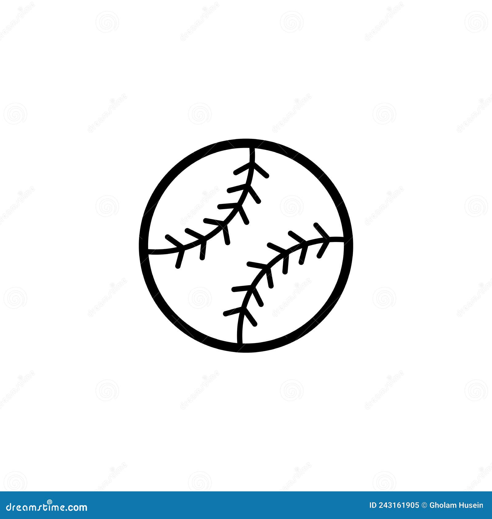 Baseball Icons Simple Vector Design Stock Illustration - Illustration ...