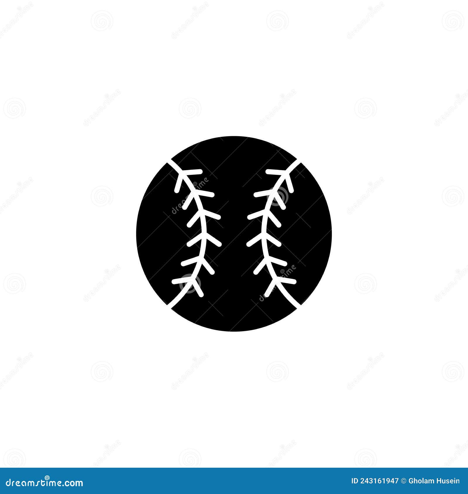 Baseball Icons Simple Vector Design Stock Illustration - Illustration ...