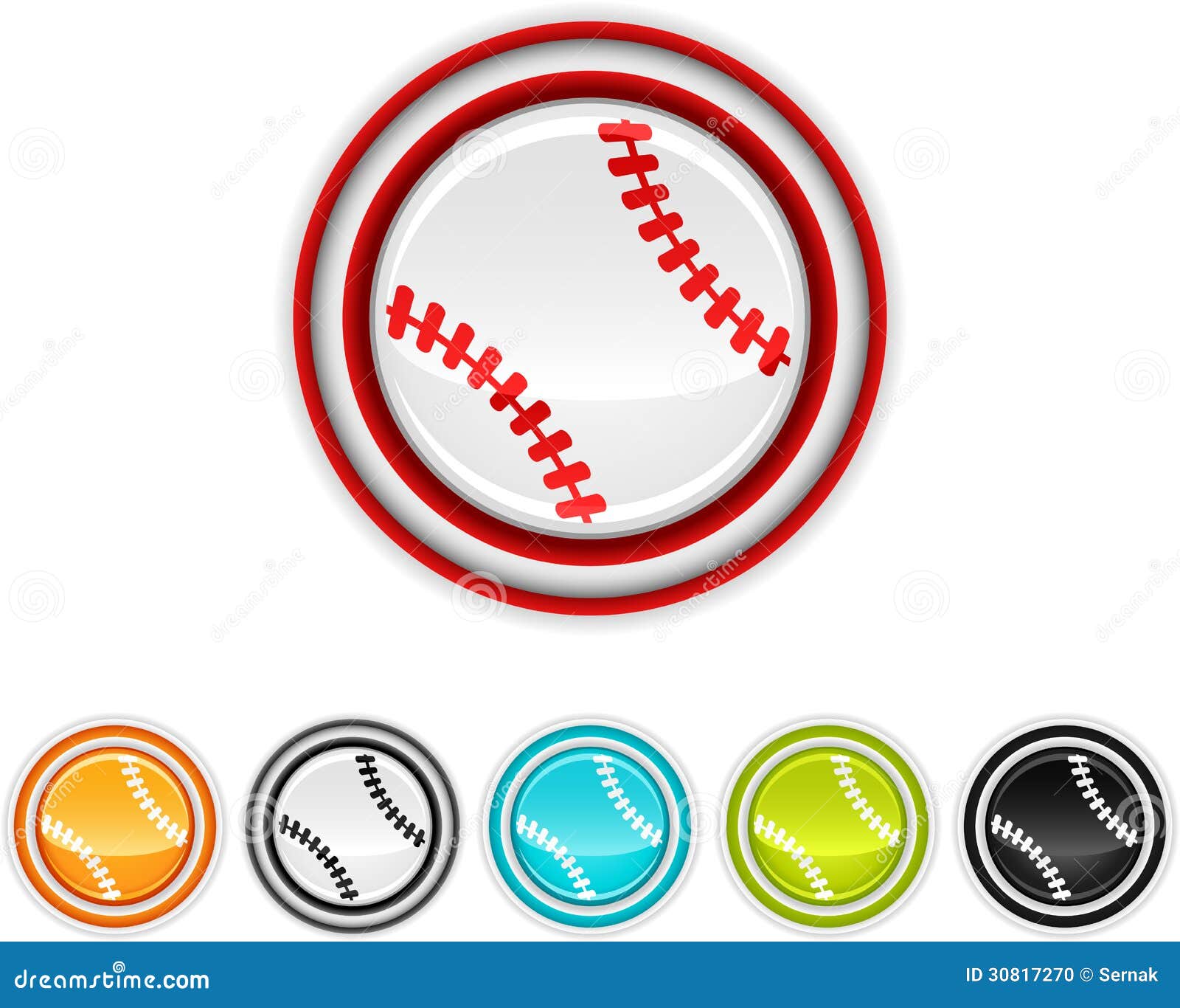 Baseball icons stock vector. Illustration of orange, competition - 30817270